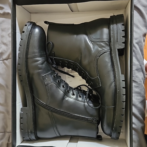 bp | Shoes | Bp X Alex Costa Black Combat Boots | Poshmark
